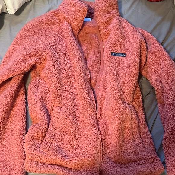 Columbia | Jackets & Coats | Salmon Colored 0 Polyester Jacket Is Thick ...